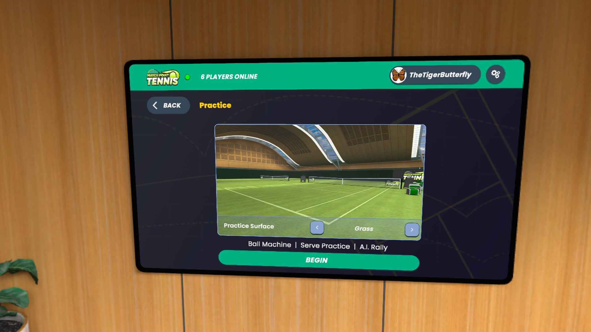 Tennis vr - Jouer au tennis en réalité virtuelle -The Tiger Butterfly